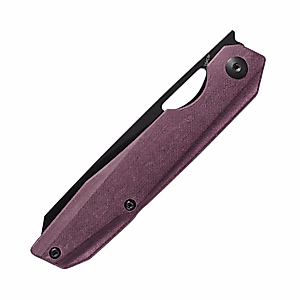 Kizer Genie Folding Pocket Knife, 154CM Steel 3.39 Inches EDC Knife for Hiking and Gift, Richlite Handle, Reverse Tanto Blade Outdoor Tools