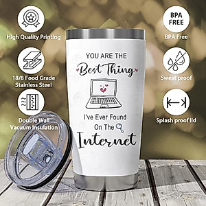 Mothers Day Gifts for Her Girlfriend Wife - Anniversary Romantic Gift for Women Couple Men Him Boyfriend Husband, Funny Galentines Birthday Gifts for Women Best Friend, Tumbler 20oz