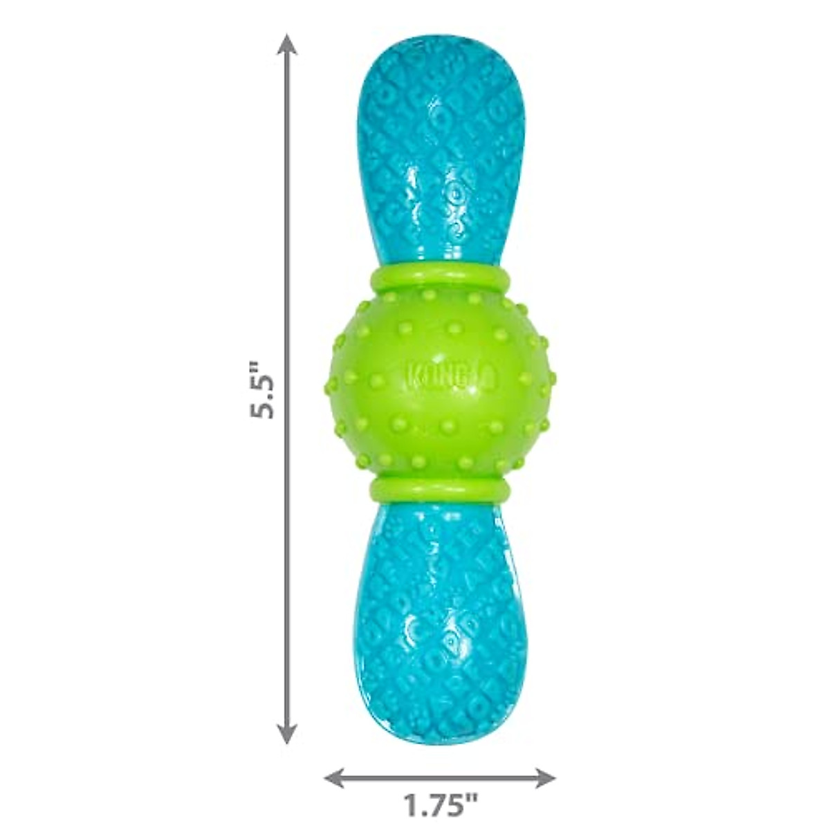 KONG - CoreStrength Bow Tie - Long Lasting Dog Dental and Chew Toy - for Small/Medium Dogs