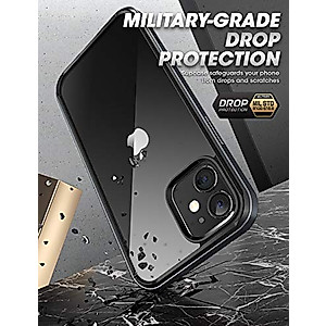 SUPCASE Unicorn Beetle Edge Series Case Designed for iPhone 11 (2019 Release) 6.1 Inch, Slim Frame Case with TPU Inner Bumper & Transparent Back (Black)