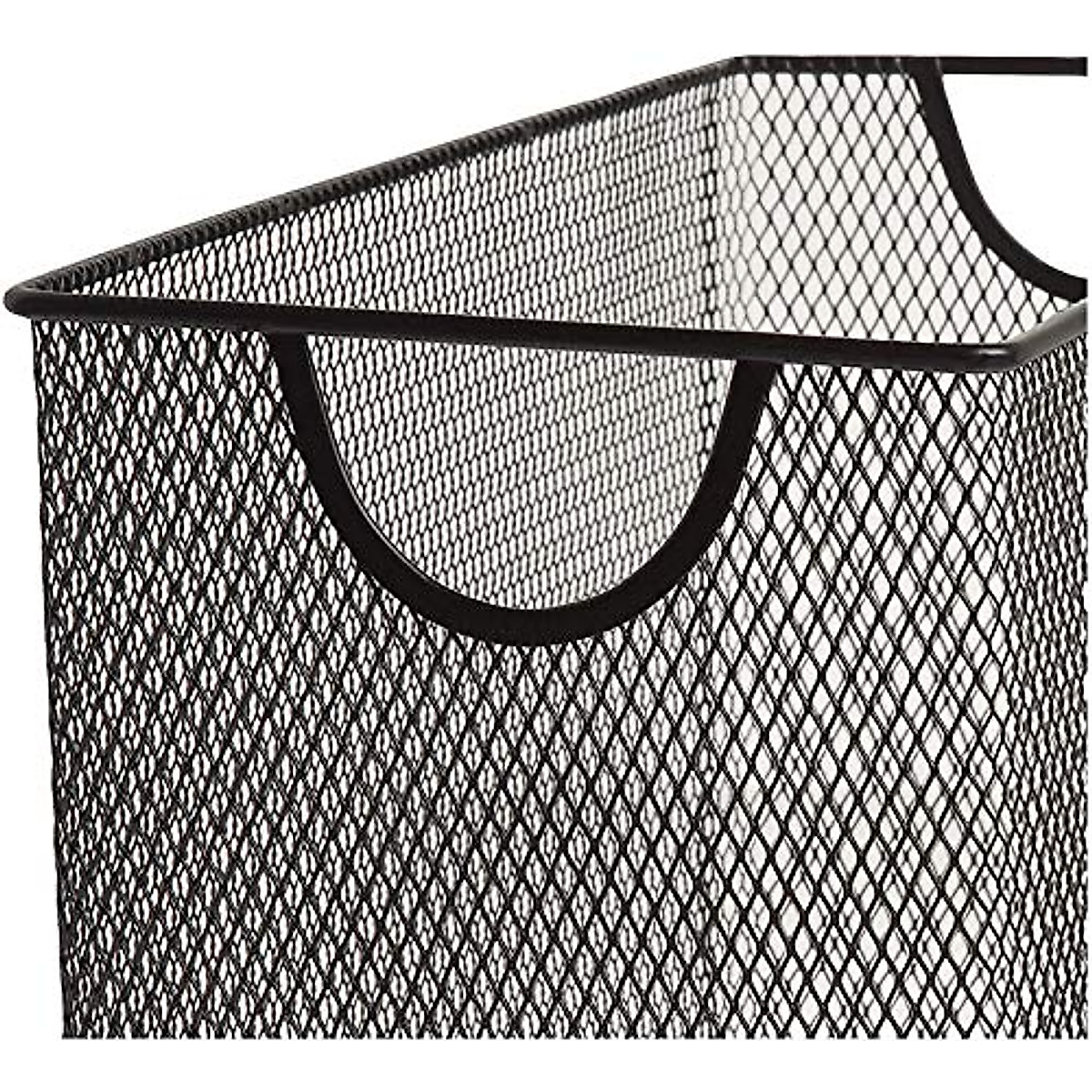 GOLDORCLE Set of 3 Household Wire Mesh Metal Steel Storage Basket Organizer CD Storage Boxes Organizer Bin Container Tote with Handles for Home Office 10.5" x 5.5" x 5.5"