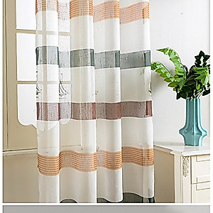 Dolce Mela Seashore Sheer Curtain Panels Bermuda - DMC486