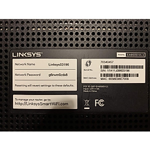 Linksys WiFi 5 Router, Tri-Band, 3,000 Sq. ft Coverage, 25+ Devices, Speeds up to (AC5400) 5.4Gbps - EA9500