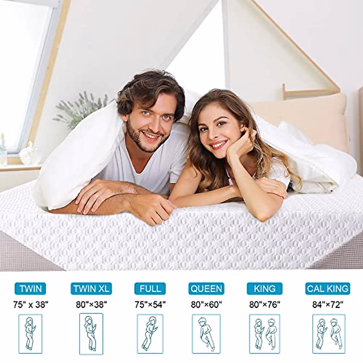 Opoiar 10 Inch King Size Mattress,Memory Foam Mattress Bed in a Box,Cooling Gel Bamboo Charcoal Infused for Pressure Relieving/Cool Sleep, Medium Firm Mattress,CertiPUR-US Certified, Made in USA