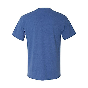 Hanes Men's Short Sleeve X-Temp T-Shirt with FreshIQ (Pack of 2), Royal Blue Heather, Medium