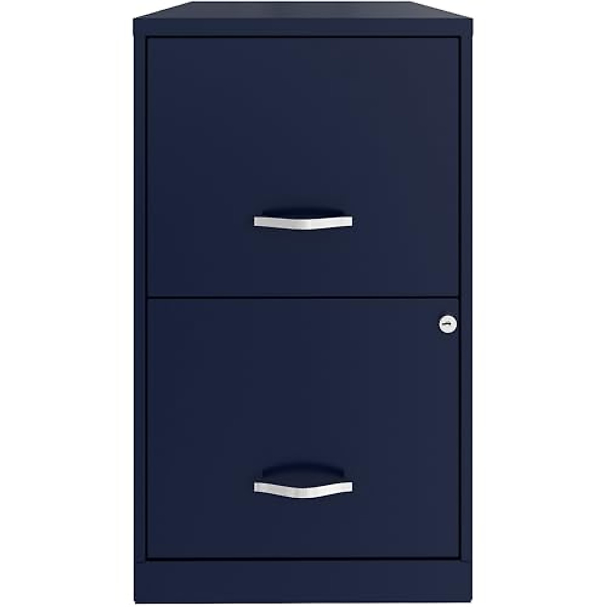 Lorell 2-Drawer File Cabinet, 14.2" x 18" x 24.5", Navy