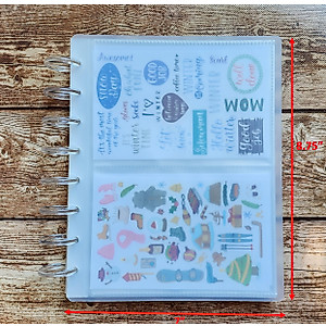 Disc Bound Sticker Storage and Photo Album with Double Sided 4x6 Pockets