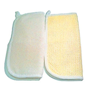 3 pcs/set Dual-Sided With Soft Weave Exfoliating Scrub and Soft Terry Cloth Towel Home Spa Exfoliating Face and Body - Shower Scrubber - Remove Dead Skin -Great for Skin Care in the Massage Bath