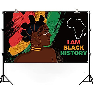 Pudodo Black History Month Backdrop Banner African American National Holiday Party Photography Background Wall Decoration
