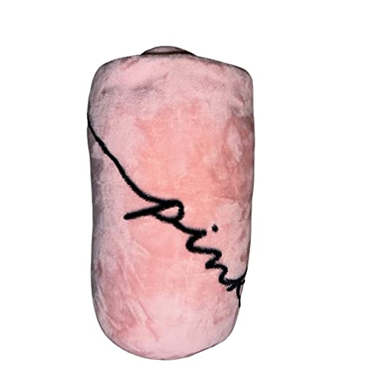 Victoria's Secret Pink Sherpa Blanket Color Rose Pink/Black Script Size 50”x60” Super Soft New