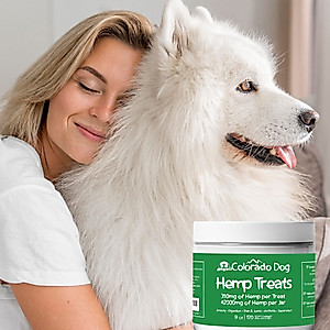 Hemp Calming Chews for Dogs Anxiety Relief - 120 Count - USA Made - 350 MG Per Calming Treat for Dogs