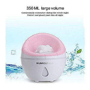 Cotree USB Small Sofa Humidifier, Mini Cool Humidifier 350ml Water Volume, One Touch Shut-Off for Home Office Bedroom (Pink)