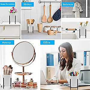 Pgyeb 2 PCS Silverware Holder for Countertop, with Black Metal Frame Kitchen Spoon and Fork Holder, Robust Silverware Caddy 4.7*3.15 inch Black