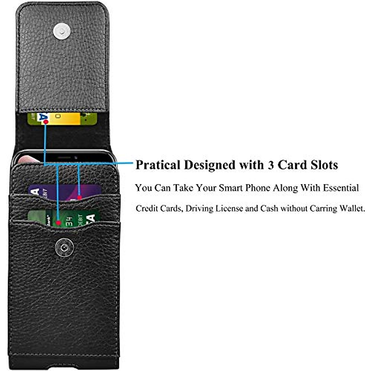Njjex Cell Phone Holster for Samsung Galaxy S23 Ultra S22 S21 S20 FE S10 A14 A02S A12 A13 A32 A42 A52 5G A11 A21 A51 A71 Note 20 Ultra 10 J7 J3 PU Leather Belt Clip Holster Pouch Holder Carrying Case