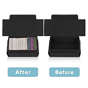 RHCOM Trading Card Storage Box for Toploader, 3 Count Card Storage Box Holds 1500 Sports Cards or 1200 Top loaders, Fits Baseball, Football, Basketball, Pokemon, Sports & Trading Cards.(NO CARDS)