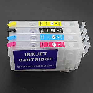 812 812XL T812 T812XL Sublimation Ink Cartridges, Empty Refillable Ink Cartridges Without Chip Compatible with WF-7840 WF-7820 WF-7310 EC-C7000 Printer