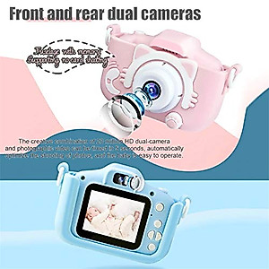 Cartoon Children Camera Mini Children Digital Camera Children Camera Toy 2000W Pixel 1080P HD Screen Camera(Without Memory Card),Pink