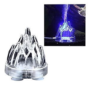 Londafish Aquarium Light Fish Tank Bubble Light Volcano Decoration Light for Aquarium (White Shell Blue Light)
