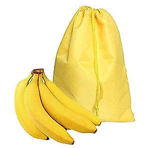 MORSNE yellow banana bags prevent ripening,banana storage freshness bag-looking lightweight convenient veggie bag washable durable (YELLOW-1 pack)