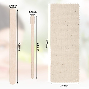 Maitys Hair Removal Kit: 250 Pieces Muslin Waxing Strips and Sticks for Body and Facial Hair Women Men