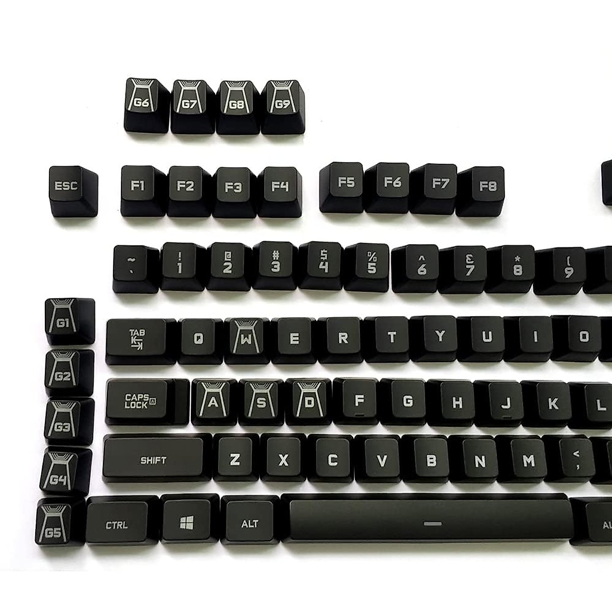 A Full Set 113 Keys keycaps Replacement for Logit G910 Orion Spark RGB Mechanical Gaming Keyboard