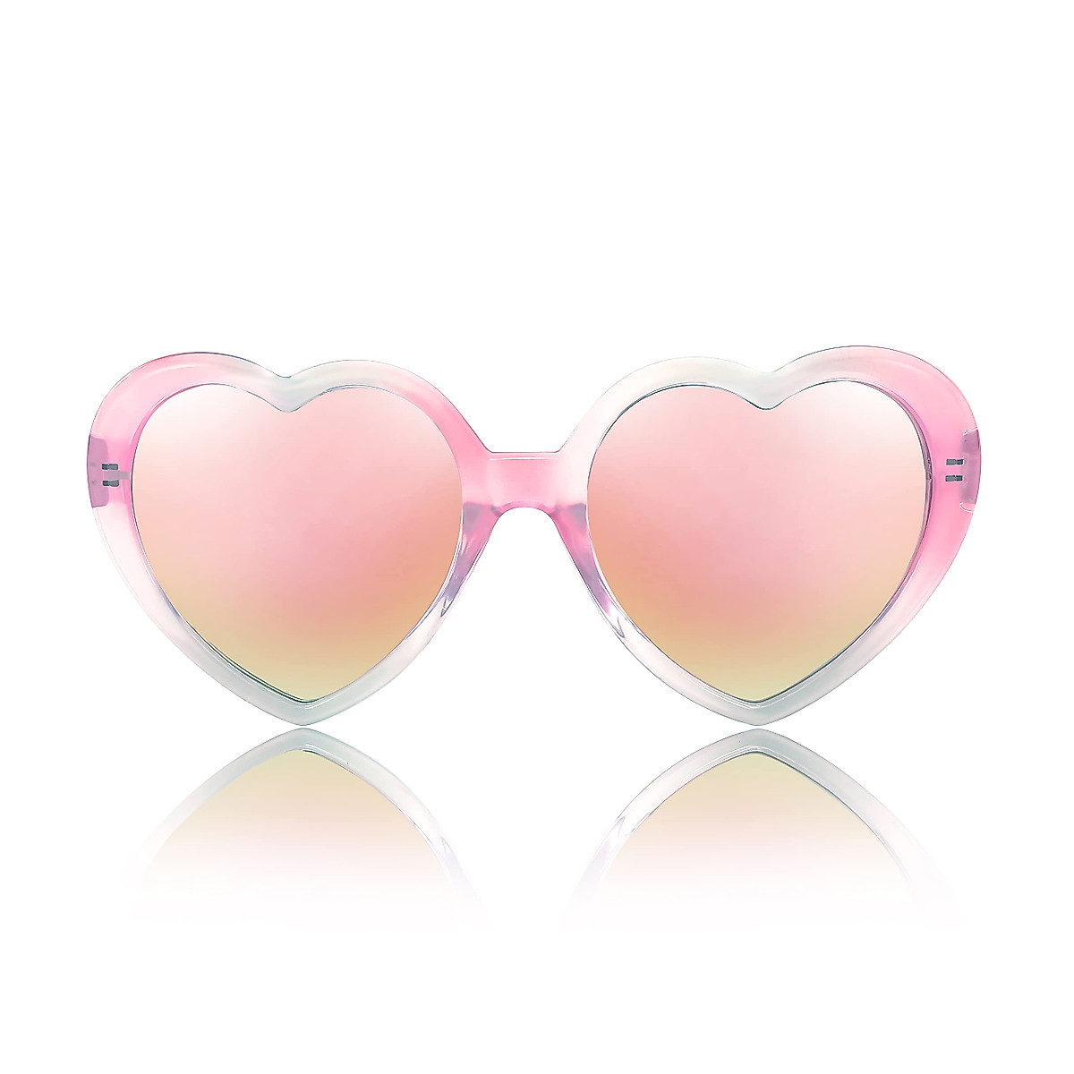 FEISEDY Polarized Heart Shaped Sunglasses Oversized Vintage Fashion Love Eyeglasses for Women UV400 B2337