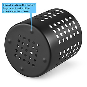 KSENDALO Black Utensil Holders set of 3 Metal Silverware Drainer Basket Cutlery Strainer Silverware Dryer Utility Sink Drying Caddy Organizer for Home Office