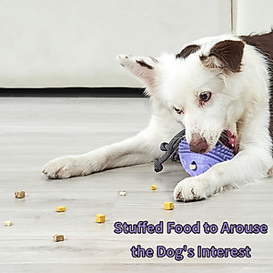 3-in-1 Dog Toy, Floating Dog Toy,Dog Water Toy for Pool & Beach, Dog Chew Teeth Cleaning Toy for Aggressive Chewers,Natural Jellyfish Leaky Food Toy for Large Medium Small Dog (2 Pack)