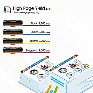 Cool Toner Compatible Toner Cartridge Replacement for HP 201X 201A CF400X CF400A Color Pro MFP M277dw M252dw M277c6 M277n M252n M277 M252 Toner Printer Ink (Black Cyan Yellow Magenta, 4-Pack)
