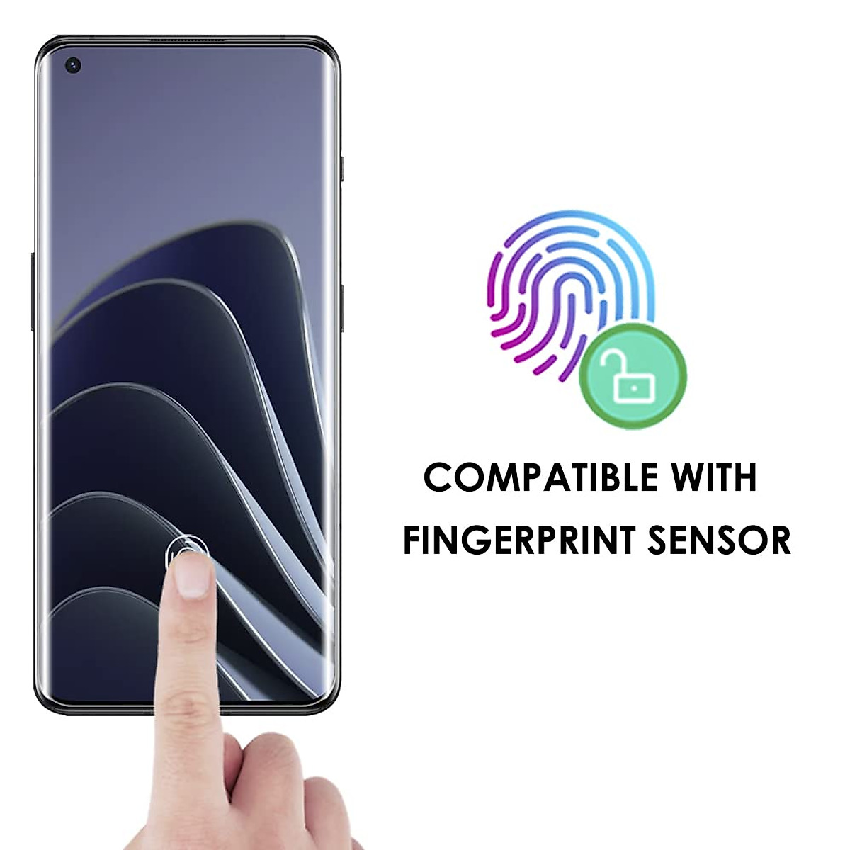 Akcoo [3 Pack] For OnePlus 10 Pro Screen Protector, Full Screen UV Liquid Adhesive Tempered Glass for OnePlus 10 Pro 5G