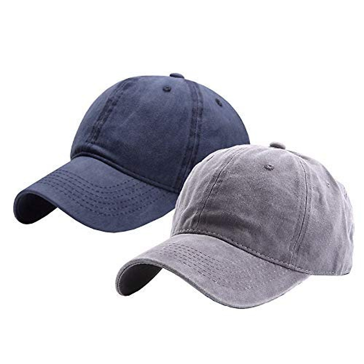 INOGIH Toddlers Baseball Hat Boys, Kids Distressed-Washed Baseball Cap Cotton Hats for 2-8 Years