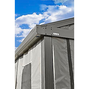 Sojag 12' x 20' Samara Carport Canopy Fabric Wall Enclosure Kit, Grey (135-9165845)