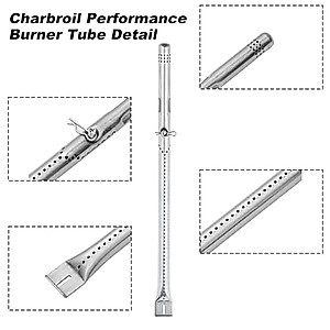 463347017 463342119 Grill Burner Heat Plates Replacement Parts for Charbroil 4 Burner 463377319 463376217 463376017 G470-0004-W1A Heat Tent G470-5200-W1 Char-broil Grill Parts Burner Tube Igniter Kit