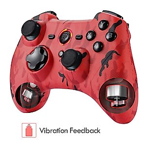 EasySMX 2.4G Wireless Controller for PS3, PC Gamepads with Vibration Fire Button Range up to 10m Support Steam PC PS3 Android Devices and TV Box