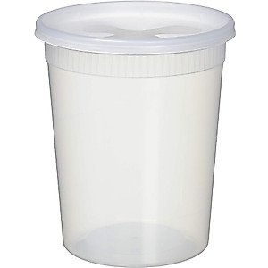 BaydenB 32 oz Deli Containers with Lids | Food-Grade Plastic, Microwave and Freezer Safe, Stackable, Leak-Proof, and Versatile for Meal Prep, Leftovers, and Takeout Storage (15)