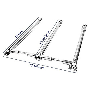 Utheer Grill Parts with 7636 Flavor Bars, 69787 Grill Burner and Ignitor for Weber Spirit 300 Series with Front Control, Universal Stainless Steel Griddle, 17" x 13" Griddle Flat Top Plate