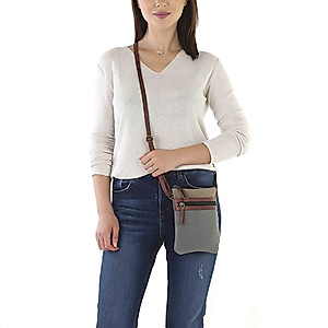 Mona B. Recycled Upcycled Canvas Isla and Ava with Vegan Leather Trim MD-5701 (Ava River-Crossbody)