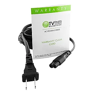 Microsoft Xbox One X AC Power Cord Gaming Console Mains Cable Wire with 1 Year TPW Warranty Card Included