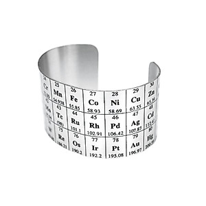Neurons Not Included Periodic Table of Elements Cuff - Aluminum Wide Bracelet