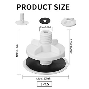 3 Pcs Sink Hole Covers Caps Faucet Hole Cover White Kitchen Sink Plug, Kitchen Sink Caps for Tap Holes Plate Stopper Cover Blanking Metal Plug, 2 Inch Faucet Cover for Kitchen Sink