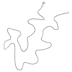 Wellme Sterling Silver 1mm/1.5mm/2mm Gliding Rolo Cable Chain Necklace 16’’-40’’ (24, 1mm)