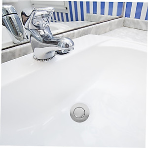 Veemoon Air Button Silver Bathtub Drain Door Insurance Garbage Disposal Button Badger Kraus Sink Accessories Air Garbage Disposal Trash Switch Sink Air Stainless Steel Supplies Massage