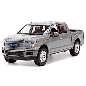 Motormax All Star Toys Exclusive 2019 Ford F-150 Limited Crew Cab Pickup Truck Abyss Gray 1/24 Diecast Model Car 79364 Grey