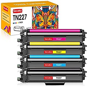 HenceBuy Compatible TN227 Toner Cartridge Replacement for Brother TN-227 TN223 Use with Brother HL-L3210CW HL-L3270CDW HL-L3290CDW MFC-L3750CDW MFC-L3710CW Printer (4 Pack, Black/Cyan/Yellow/Magenta)