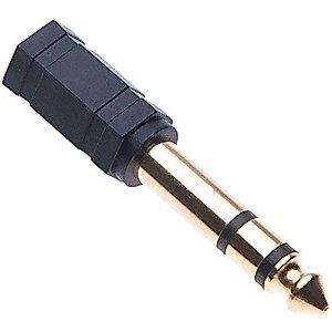 Insignia 1/4"-to-3.5mm Mini Headphone Jack Adapter - Black