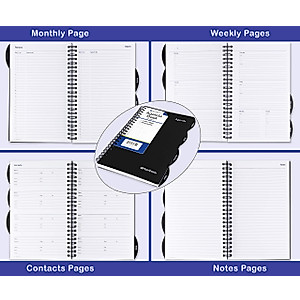 PlanAhead - Weekly & Monthly Undated Life Planner to Increase Productivity, Time Management and Hit Your Goals - Organizer Notebook & Productivity Journal, Start Any time, A5 Size, Last 1 Year, Black