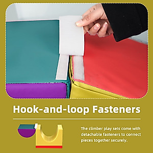 KORIMEFA 5-Piece Soft PU Leather Toddlers Climbing Toys, Baby Foam Climbing Blocks for Toddlers, Foam Play Gym Climbing Structures for Toddlers 3, Indoor Climb and Crawl Activity Play Set