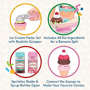 Battat- Play Circle- Toy Food – Ice Cream Set – Kitchen Accessories For Kids- Pretend Play- Sweet Treats Ice Cream Parlour- 3 years + (21 Pcs)
