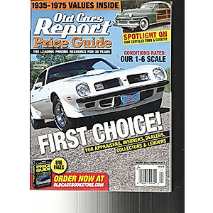 OLD CARS REPORT PRICE GUIDE MAGAZINE, NOVEMBER/DECEMBER, 2017 VOL. 39 NO.6
