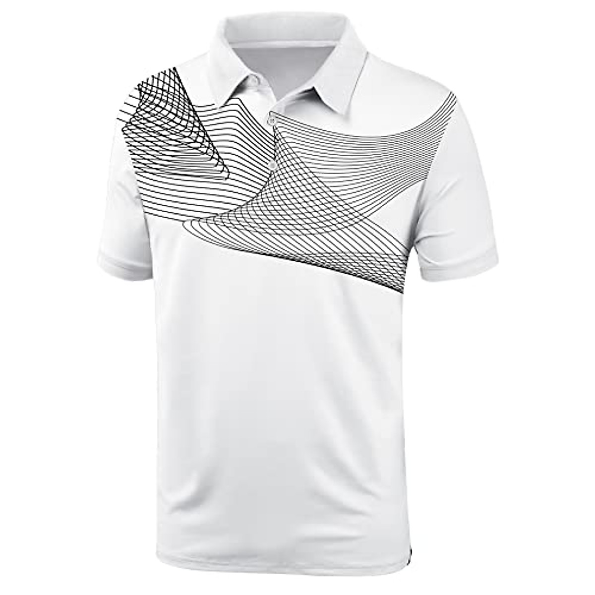 ZITY Golf Polo Shirts for Men Short Sleeve Athletic Tennis T-Shirt 035-WhiteGrey M